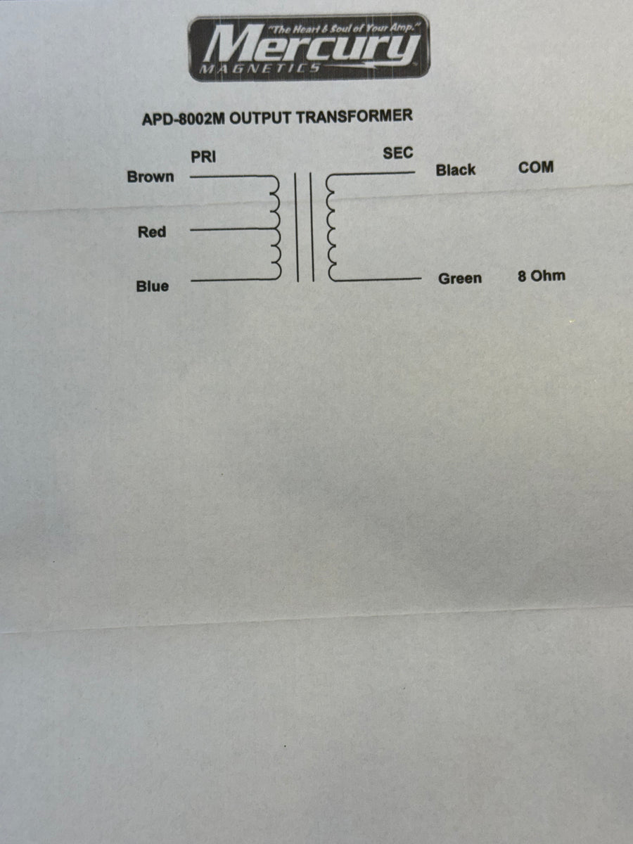 Blackfront Deluxe Style Output Transformer - APD-8002M by Mercury Magn ...