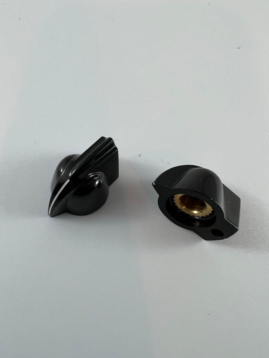 Chicken Head Knob - Black ridge top – Amp Parts Direct